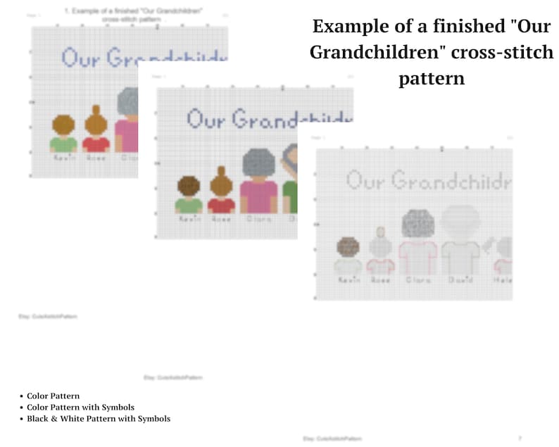 Grandparents & Grandchildren Cross Stitch Pattern - Heartwarming ...
