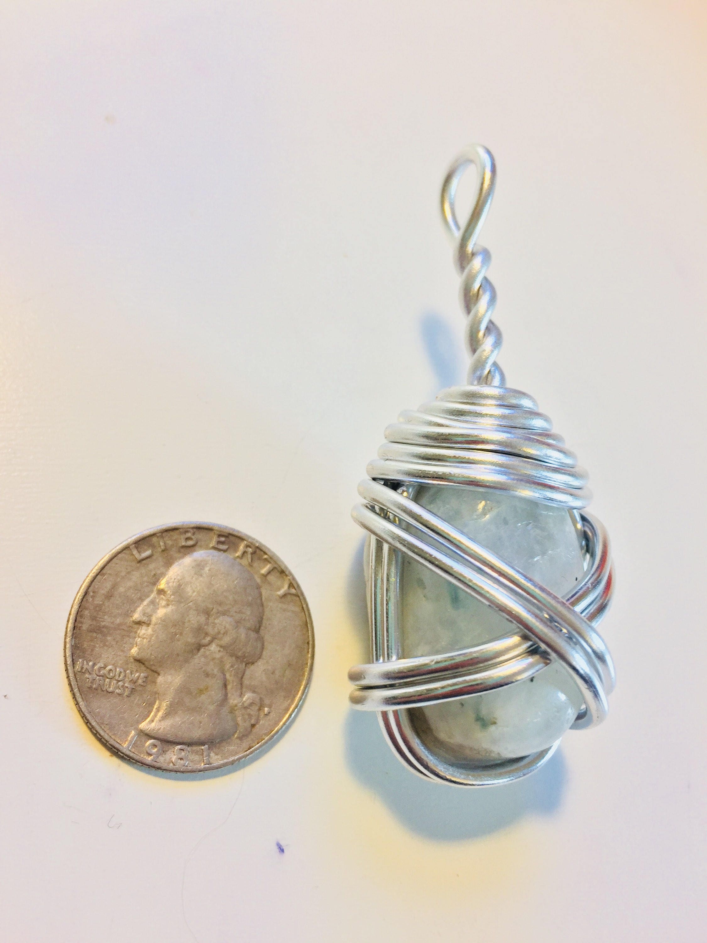 Rainbow Moonstone Wire Wrap Necklace, Wire Wrapped Moonstone, Moonstone ...