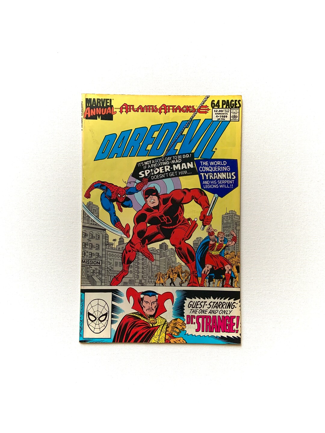 Daredevil Vol.1 4 Annual 1989 Rare Comic Book Guest Starring Dr.strange ...