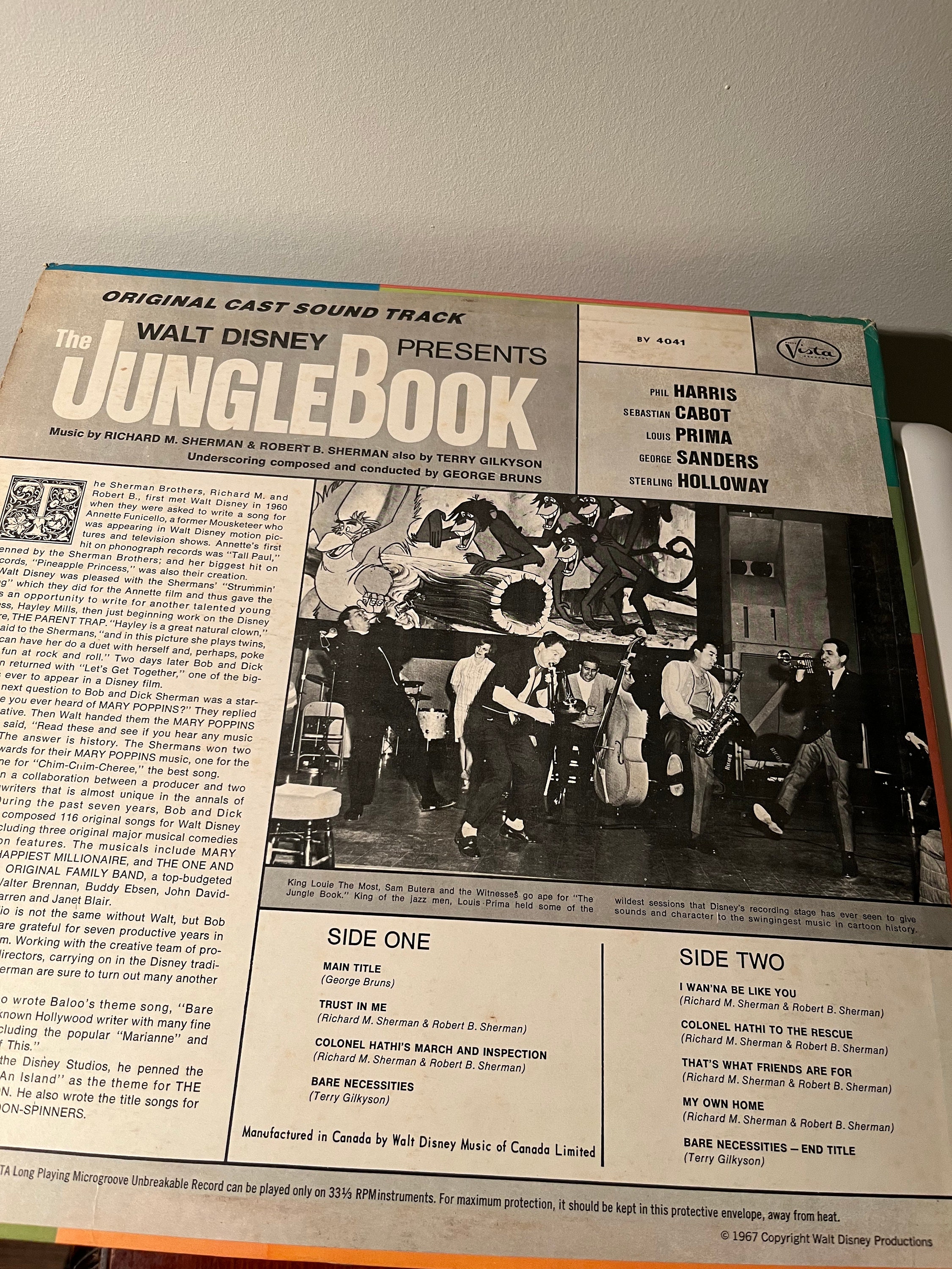 Disney Records Rare Jungle Book First Release Jungle Book 1967 - Etsy