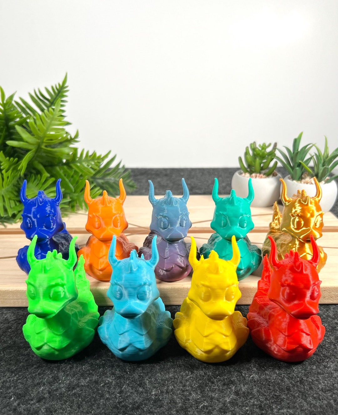 Dragon Duck Figure, 3d Printed Animal, Rubber Duck Toy, Dragon Ducky ...