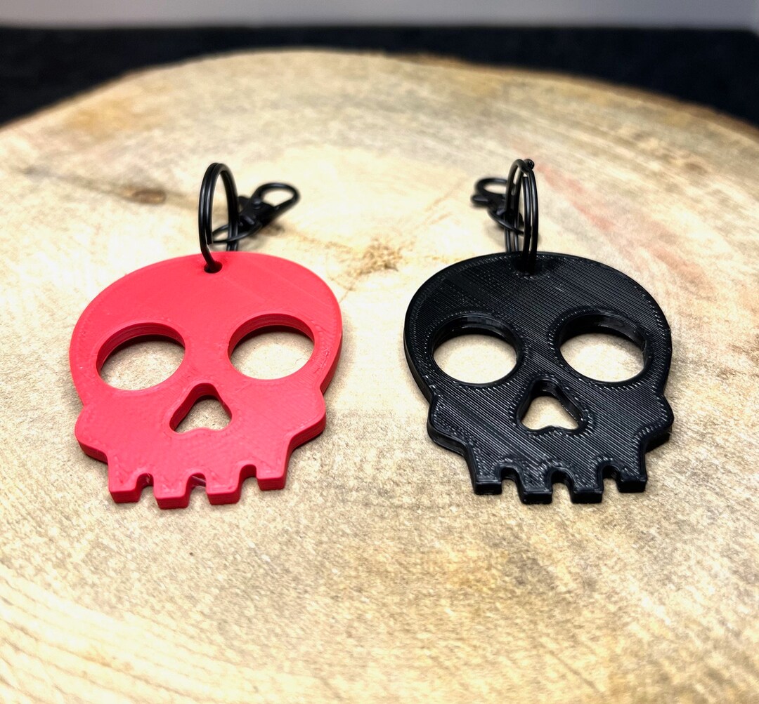 Skull Keychain, 3d Printed Skull, Hanging Skull Keychain, Bookbag ...