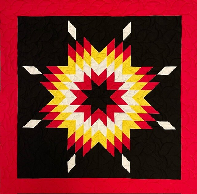 Handmade Native American Lakota Traditional Star Quilt 48in X 48in Baby ...