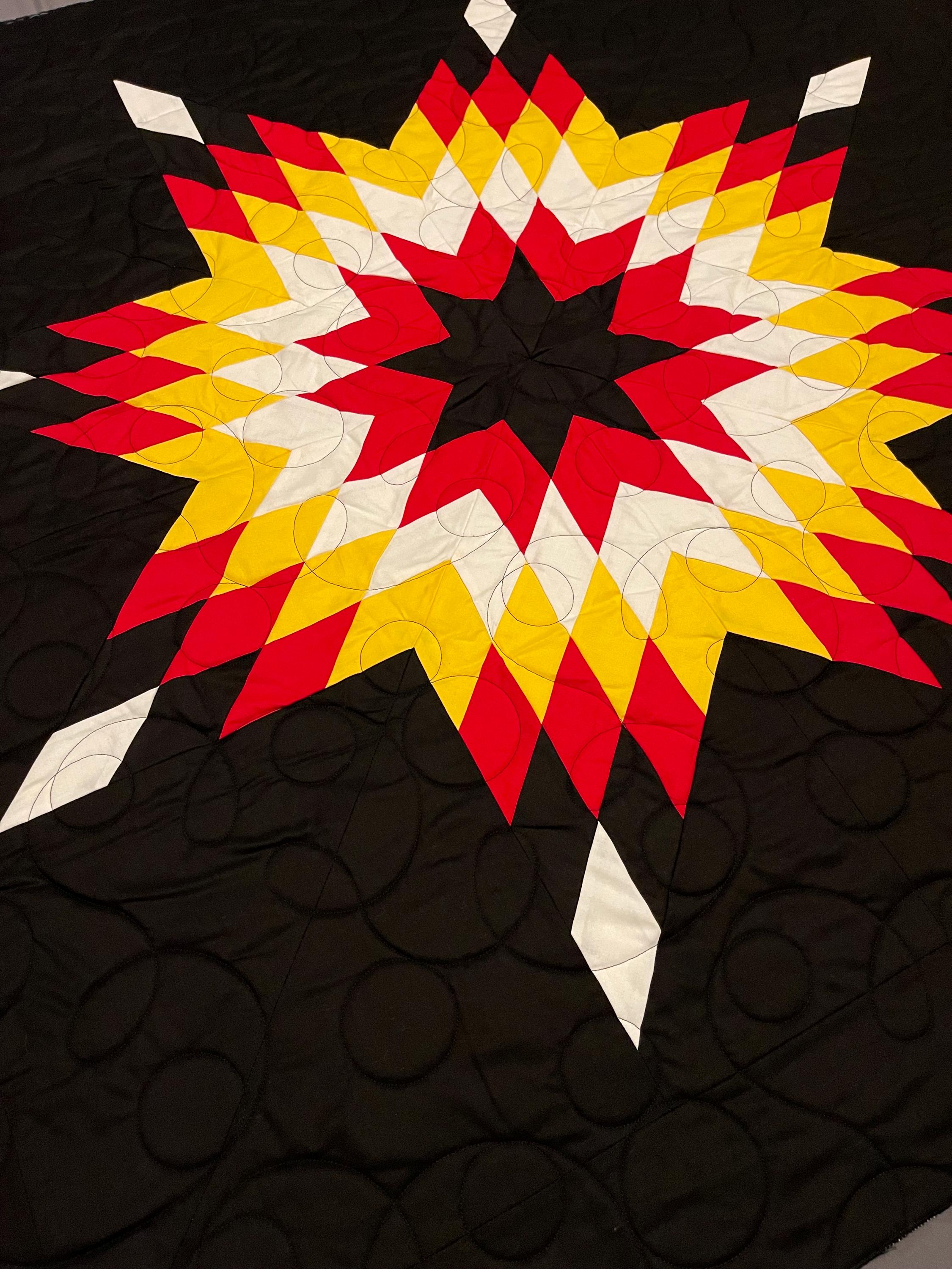 Handmade Native American Lakota Inspired Traditional Star Quilt (48in X ...