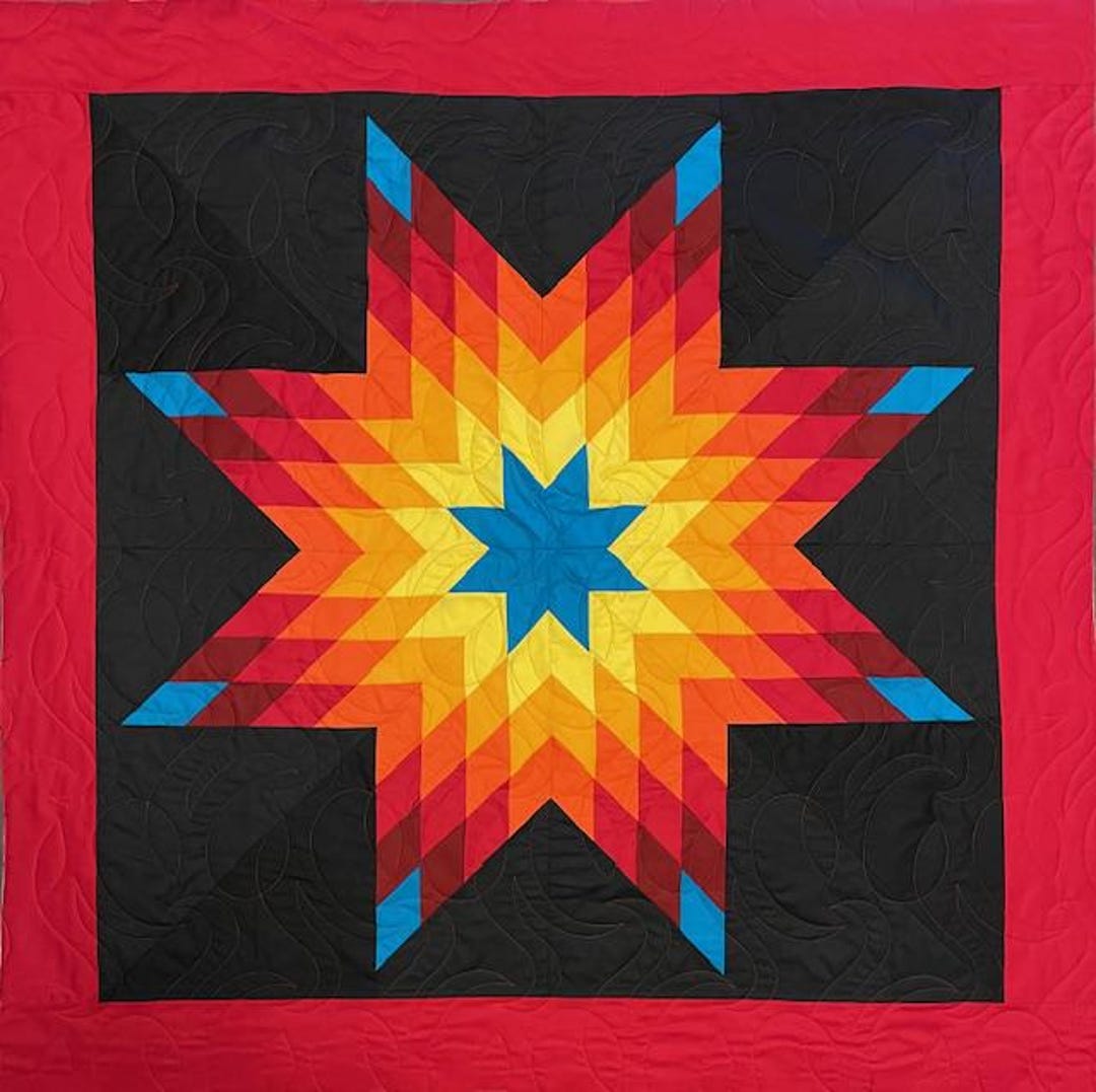 Native American Color Burst Star Quilt (47in X 47in) - Etsy