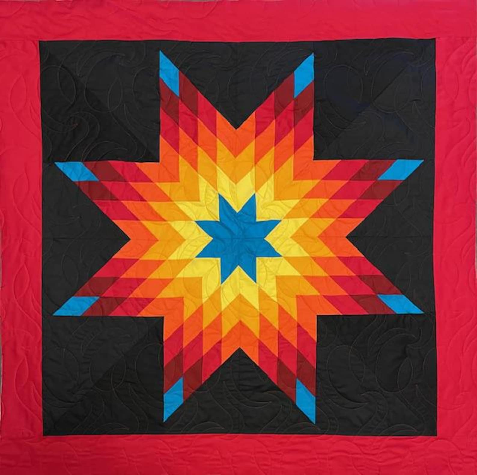 Native American Color Burst Star Quilt 47in X 47in - Etsy
