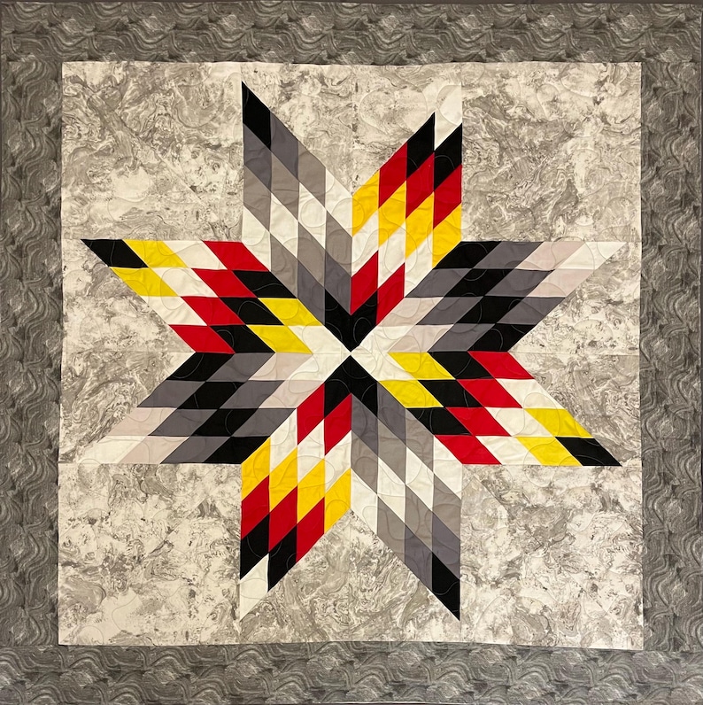 Handmade Native American Lakota Inspired Scrappy Traditional Star Quilt ...