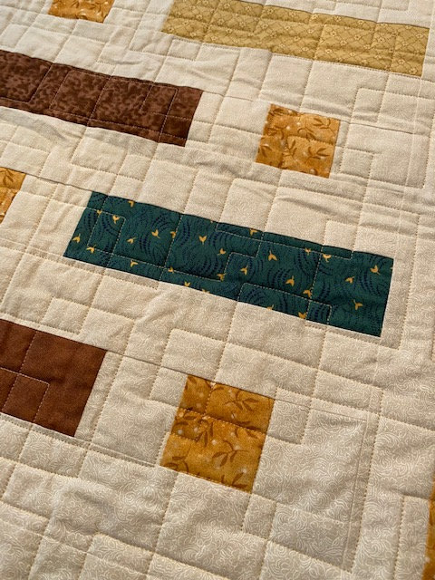 Handmade Matchstick Quilt With Geometric Quilt Pattern FREE SHIPPING - Etsy