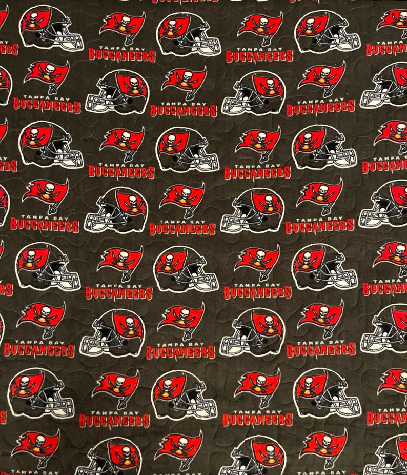 Tampa Bay Buccaneers Football Handmade Black, Gray & White Star Quilt ...