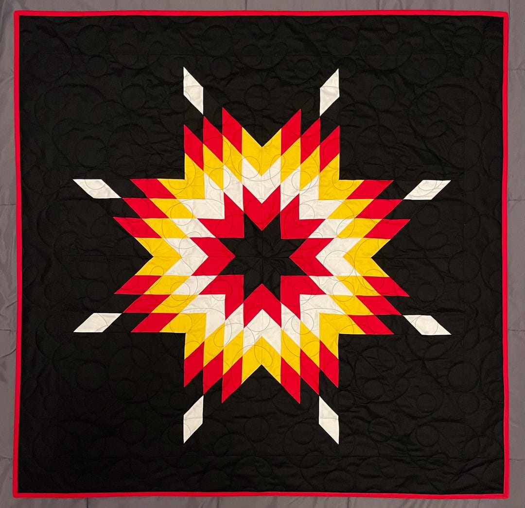 Handmade Native American Lakota Inspired Traditional Star Quilt (48in X ...