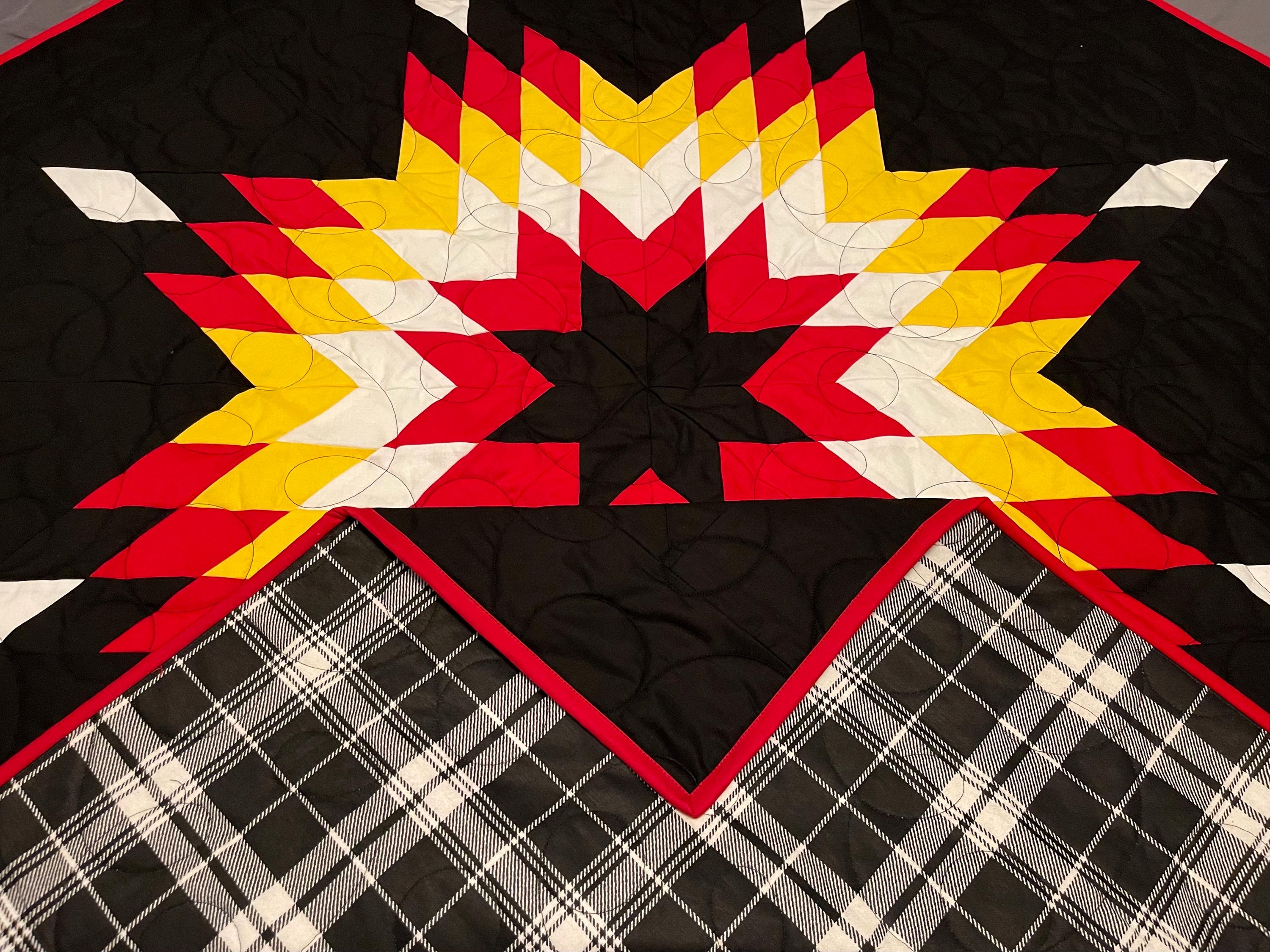 Handmade Native American Lakota Inspired Traditional Star Quilt (48in X ...