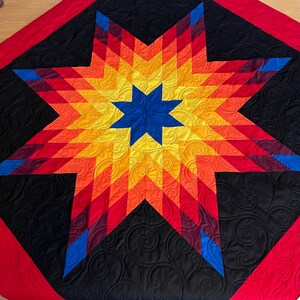 Native American Inspired Color Burst Star Quilt (47in X 47in) - Etsy
