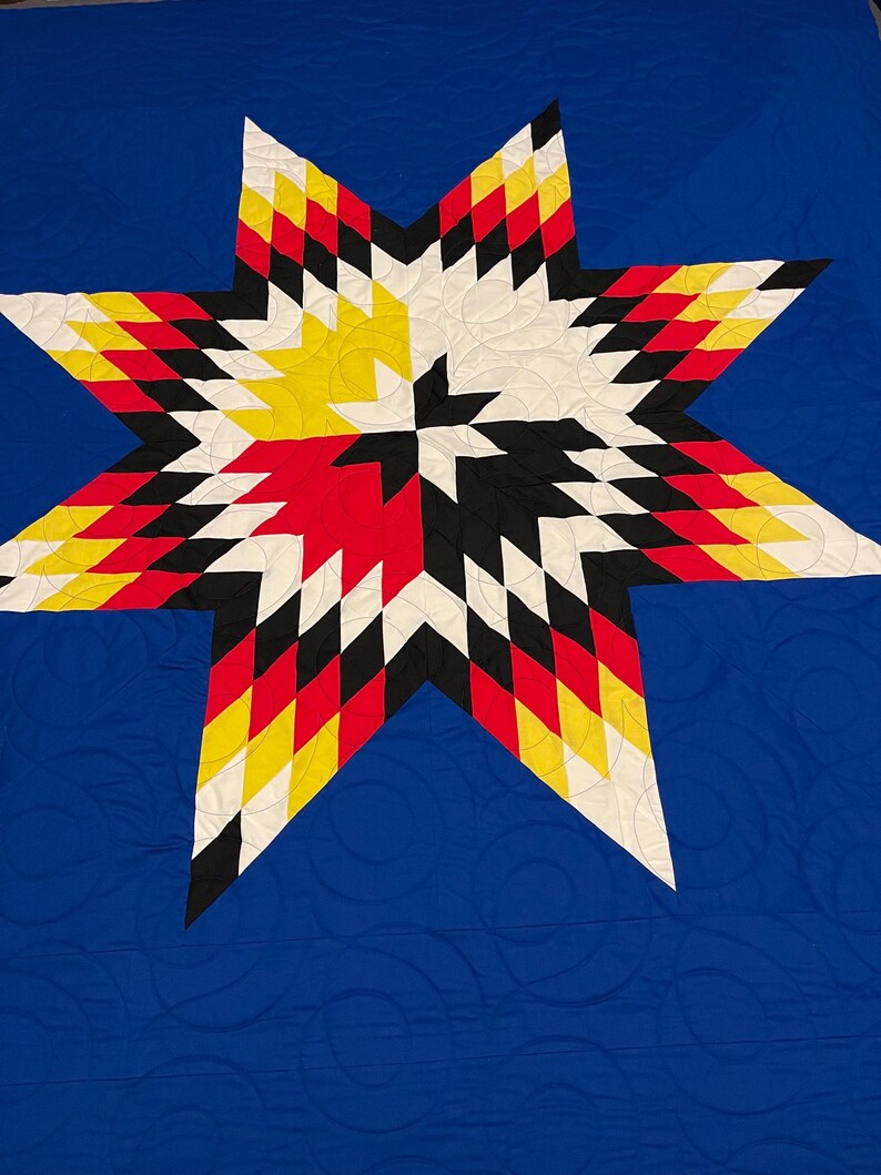 Native American Traditional Star Quilt 61in X 69in Giveaway Size - Etsy