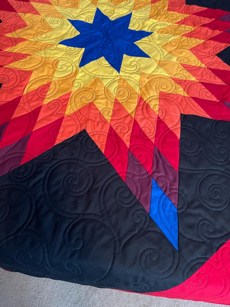 Native American Inspired Color Burst Star Quilt (47in X 47in) - Etsy