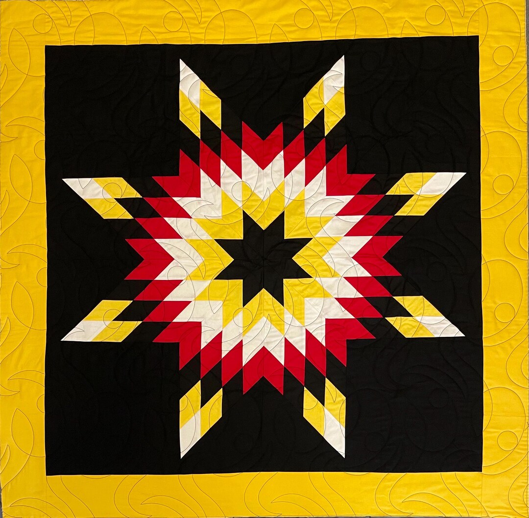Handmade Native American Lakota Inspired Traditional Star Quilt (48in X ...