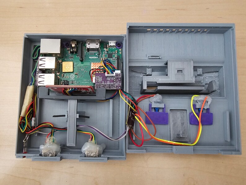3D Printed Raspberry Pi SNES Console With NFC Cartridges - Etsy