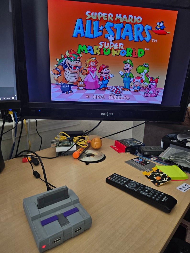 3D Printed Raspberry Pi SNES Console With NFC Cartridges - Etsy