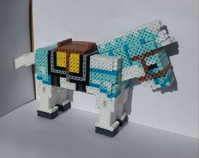 Minecraft White Horse With Diamond Armor 3D Perler Bead - Etsy