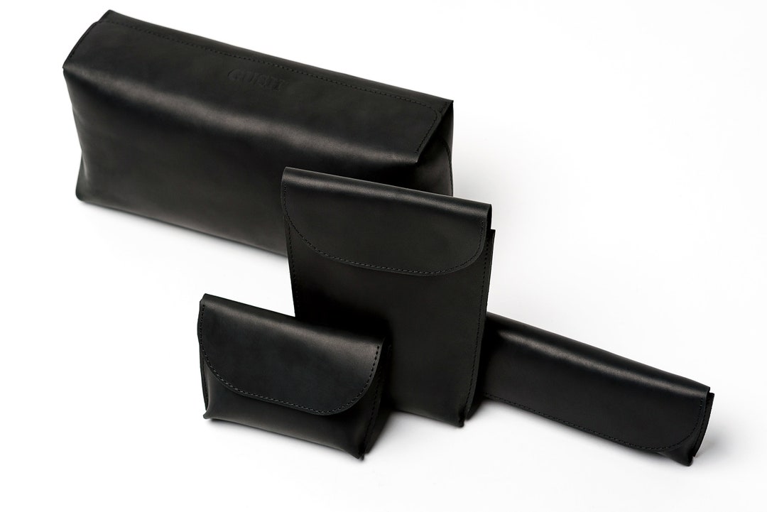 Hairstylist Tool Cases Set of 4, Hair Dryer Leather Bag, Leather ...