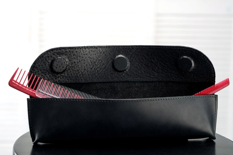 Comb Leather Case, Pouch for Combs and Hair Tools, Hairbrush Case ...