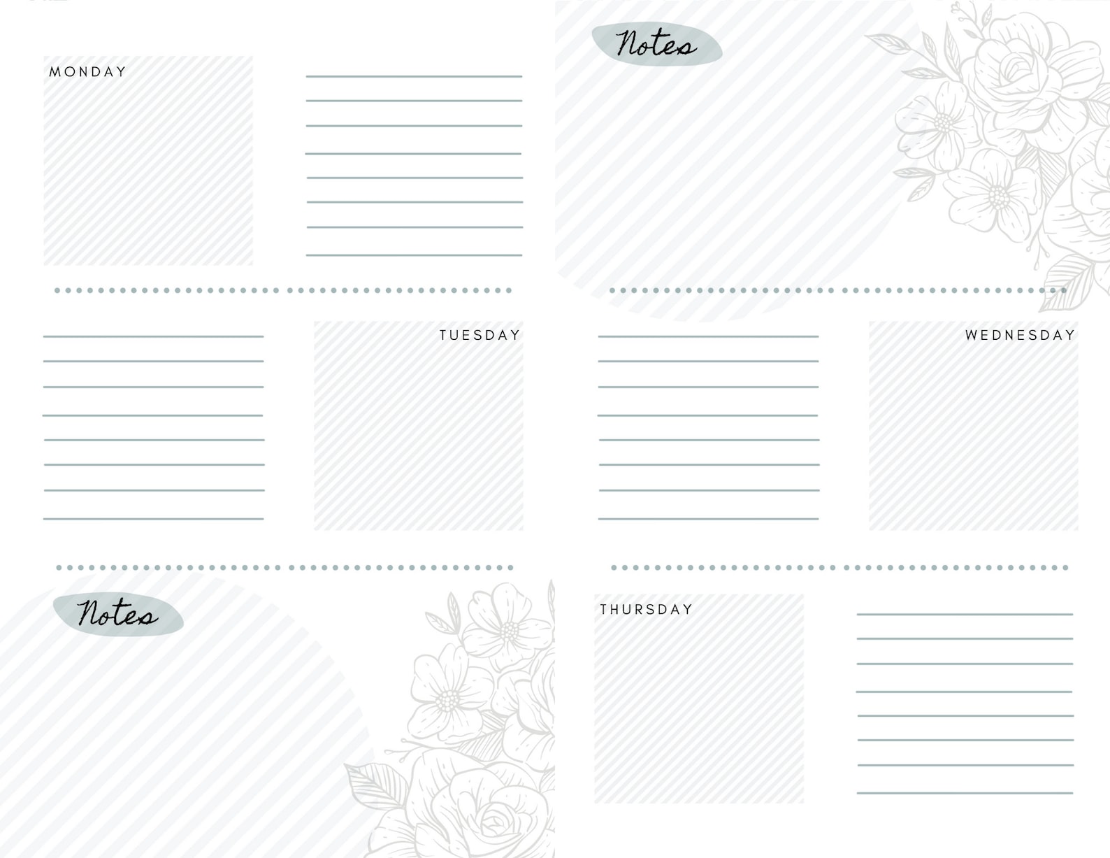 Printable Flora Planner Template - Etsy