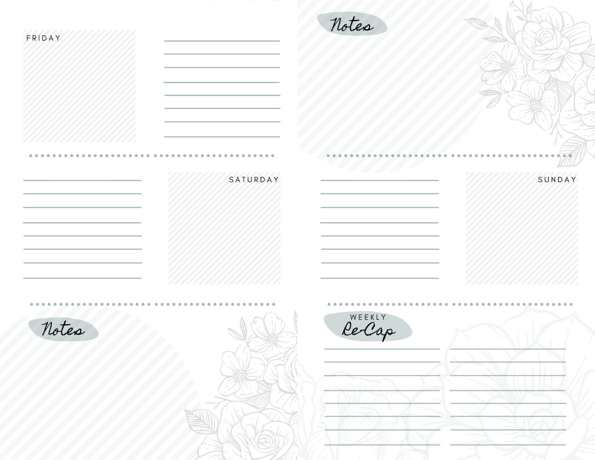 Printable Flora Planner Template - Etsy