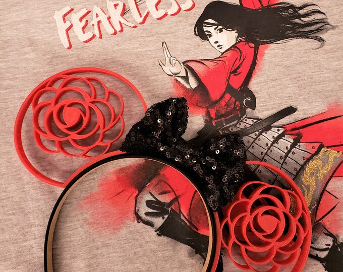 Disney Inspired Queen Hearts Mulan Red Beauty Beast Love Rose - Etsy