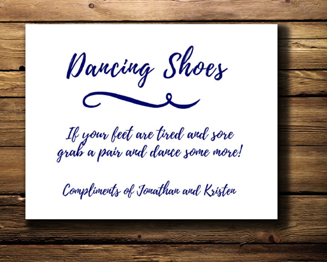 Dancing Shoes Wedding Sign - Etsy
