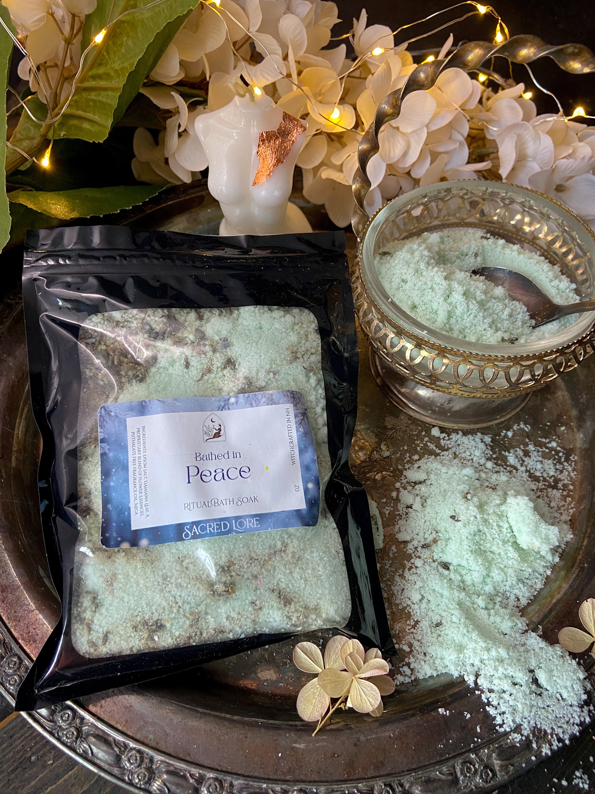 Peace Bath Soak, Relaxation Bath Salts, Goddess Bath, Ritual Bath Salts ...