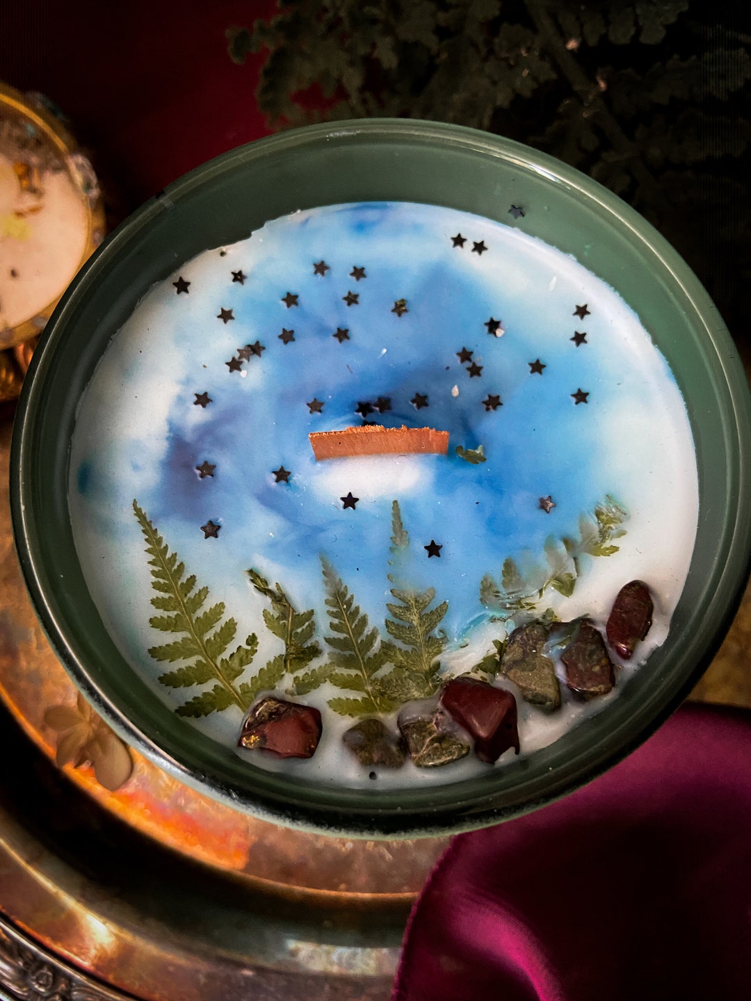 Forest Bathing Candle, Crystal Candle, Luxury Candle, Woodsy Candle ...