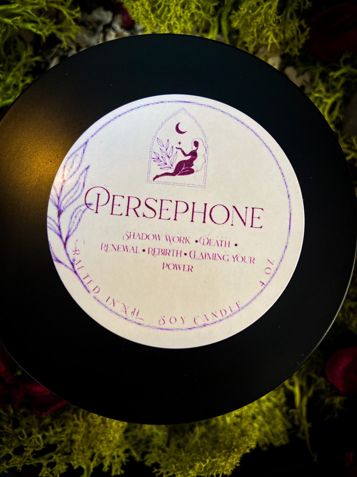 Persephone Candle, Ostara Ritual, Shadow Work, Gothic Candle, Ostara ...