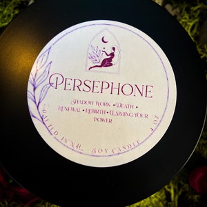 Persephone Candle, Ostara Ritual, Shadow Work, Gothic Candle, Ostara ...