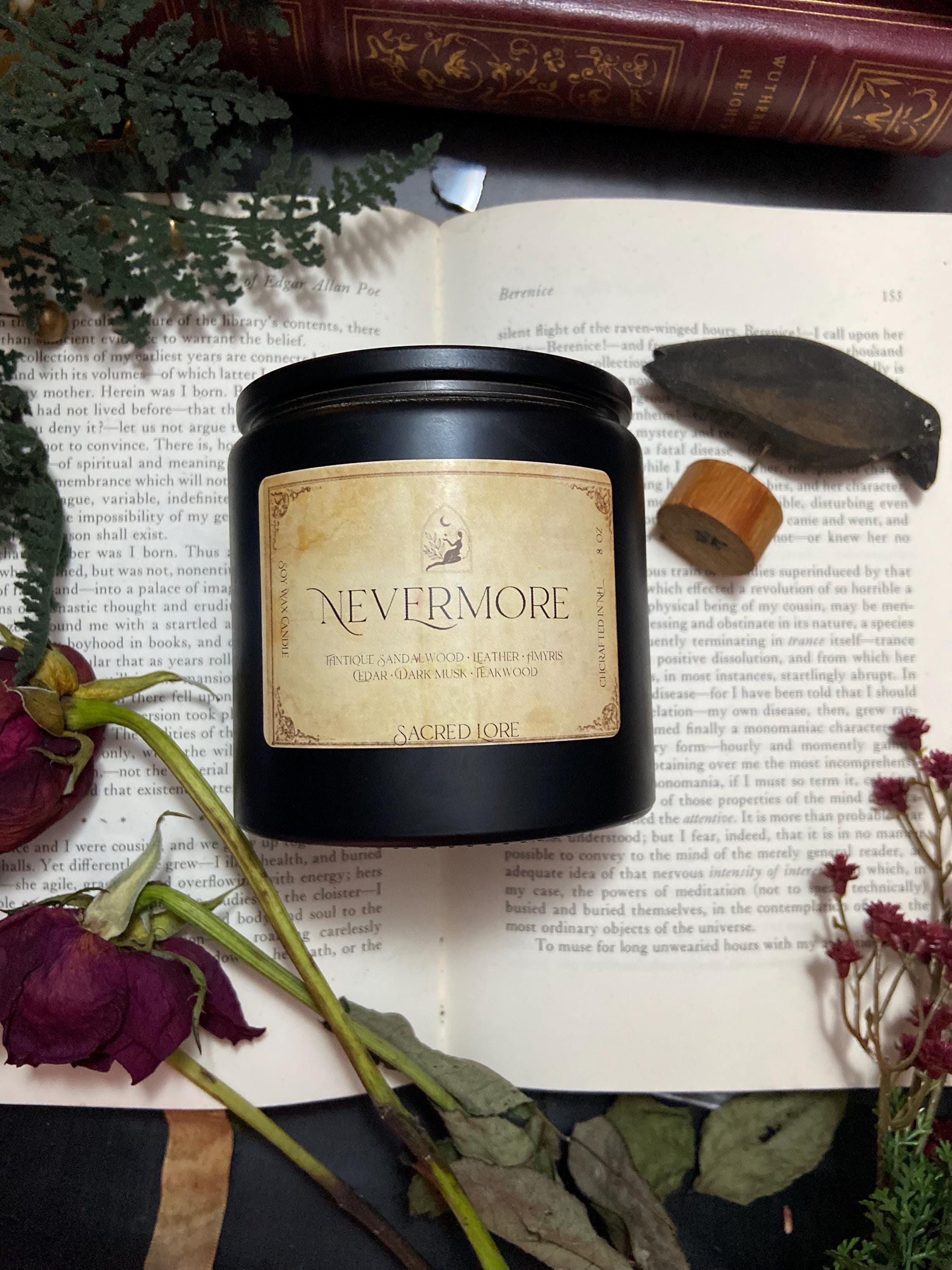 Nevermore Candle, Edgar Allen Poe Candle, the Raven Poe, Gift for ...