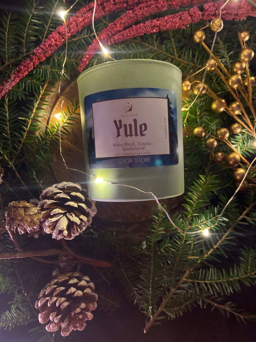 Yule Candle, Luxury Candle, Ritual Candle, Fir, Pine, Toasted ...