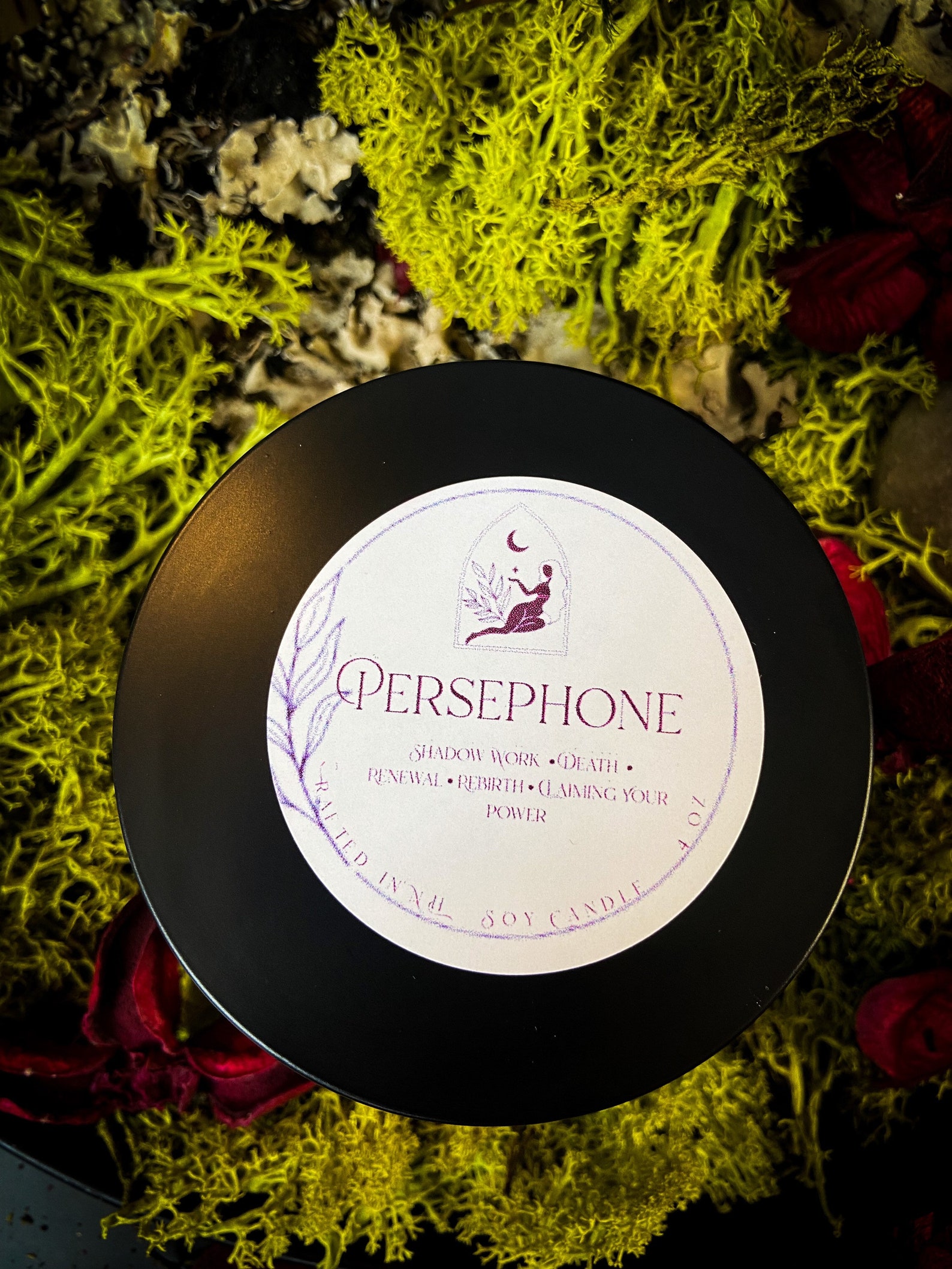 Persephone Candle, Ostara Ritual, Shadow Work, Gothic Candle, Ostara ...