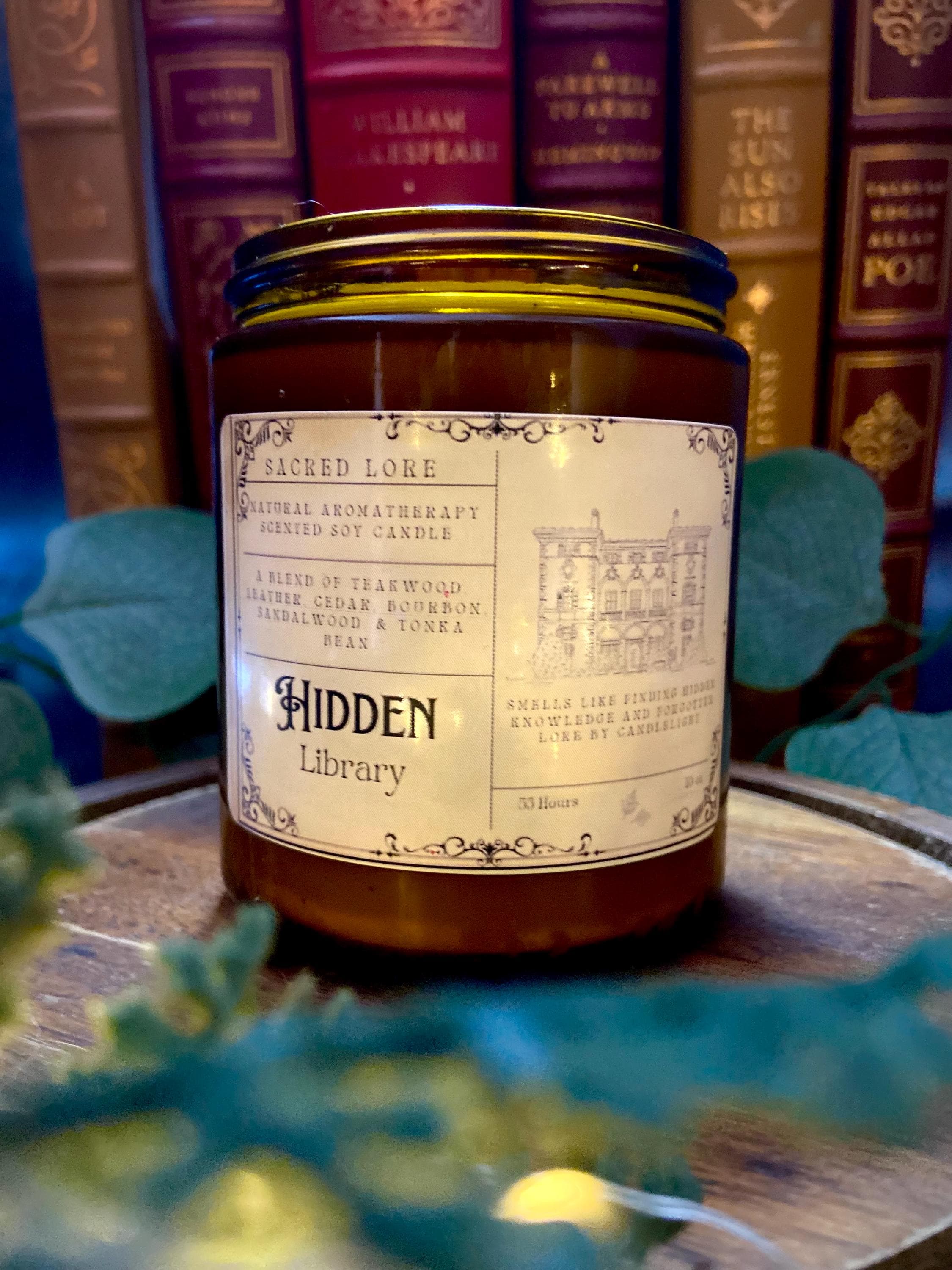 Hidden Library Candle, Book Geek Gift, Gift for Readers, Bookish Soy ...