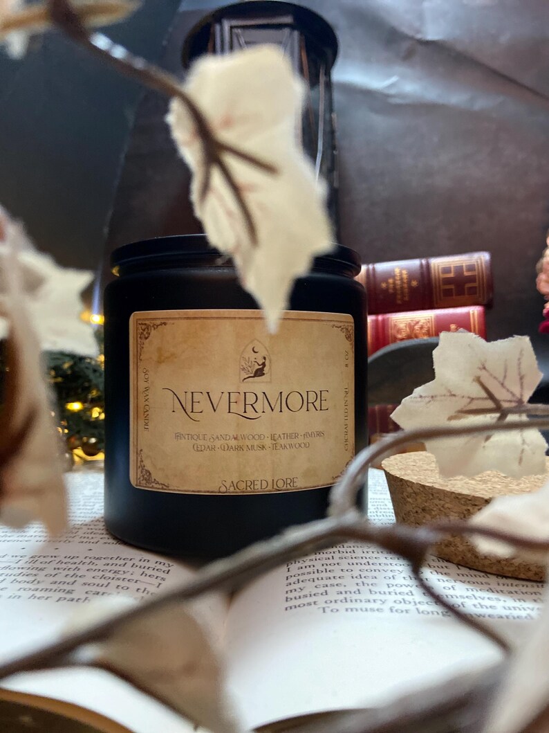 Nevermore Candle, Edgar Allen Poe Candle, the Raven Poe, Gift for ...