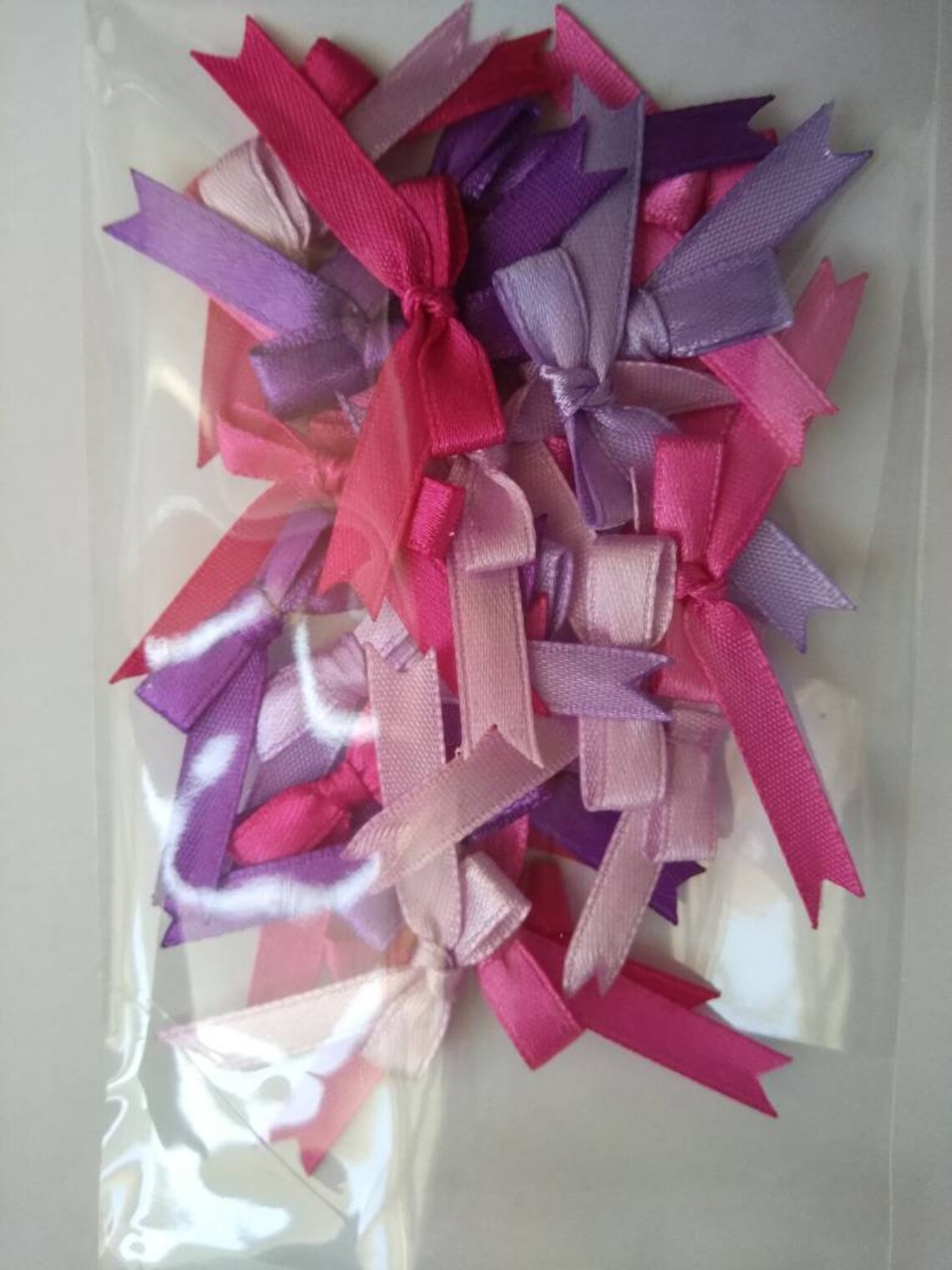 Pretied Ribbon Bow50/100/150/200 Pink Satin Ribbon Bows - Etsy