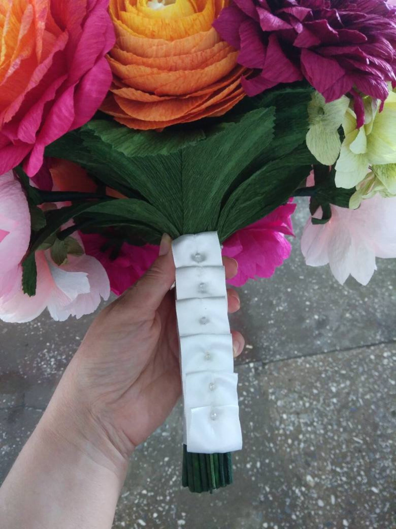 Wedding bouquet high quality crepe paper flowers choose how | Etsy