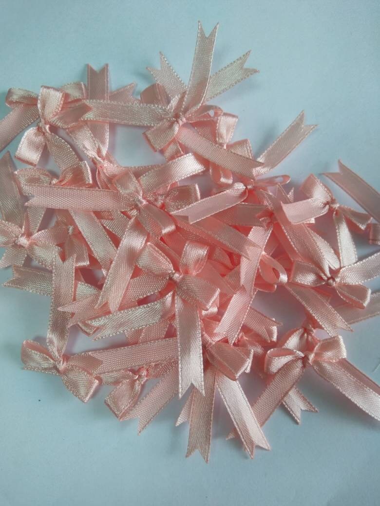 Pretied Ribbon Bow/50/100/150/200 Pre-tied Ribbon Bow/pink Satin Ribbon ...