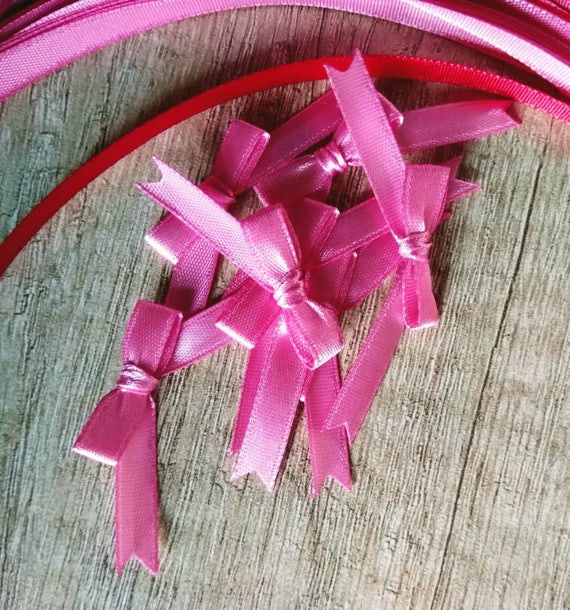 Pretied Ribbon Bow/50/100/150/200 Pre-tied Ribbon Bow/pink - Etsy