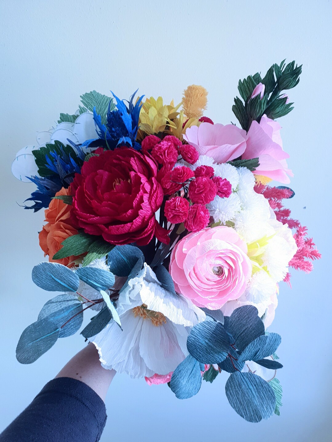 Wedding Bouquet High Quality Crepe Paper Flowers - Choose How Many Do ...