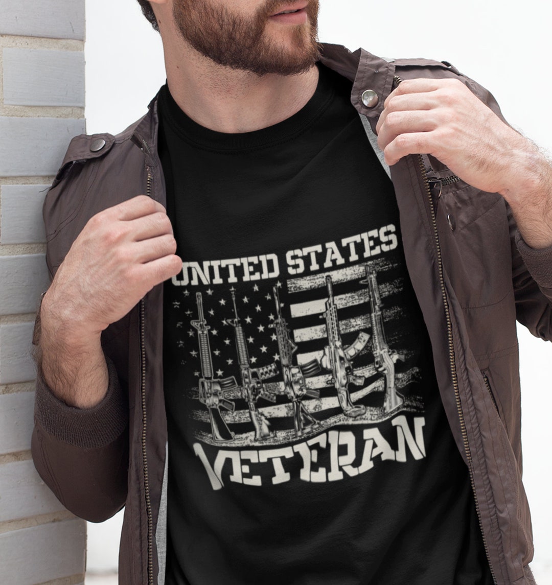 United States Veteran Tee Shirt Flag Firearms and Freedom Patriotic ...