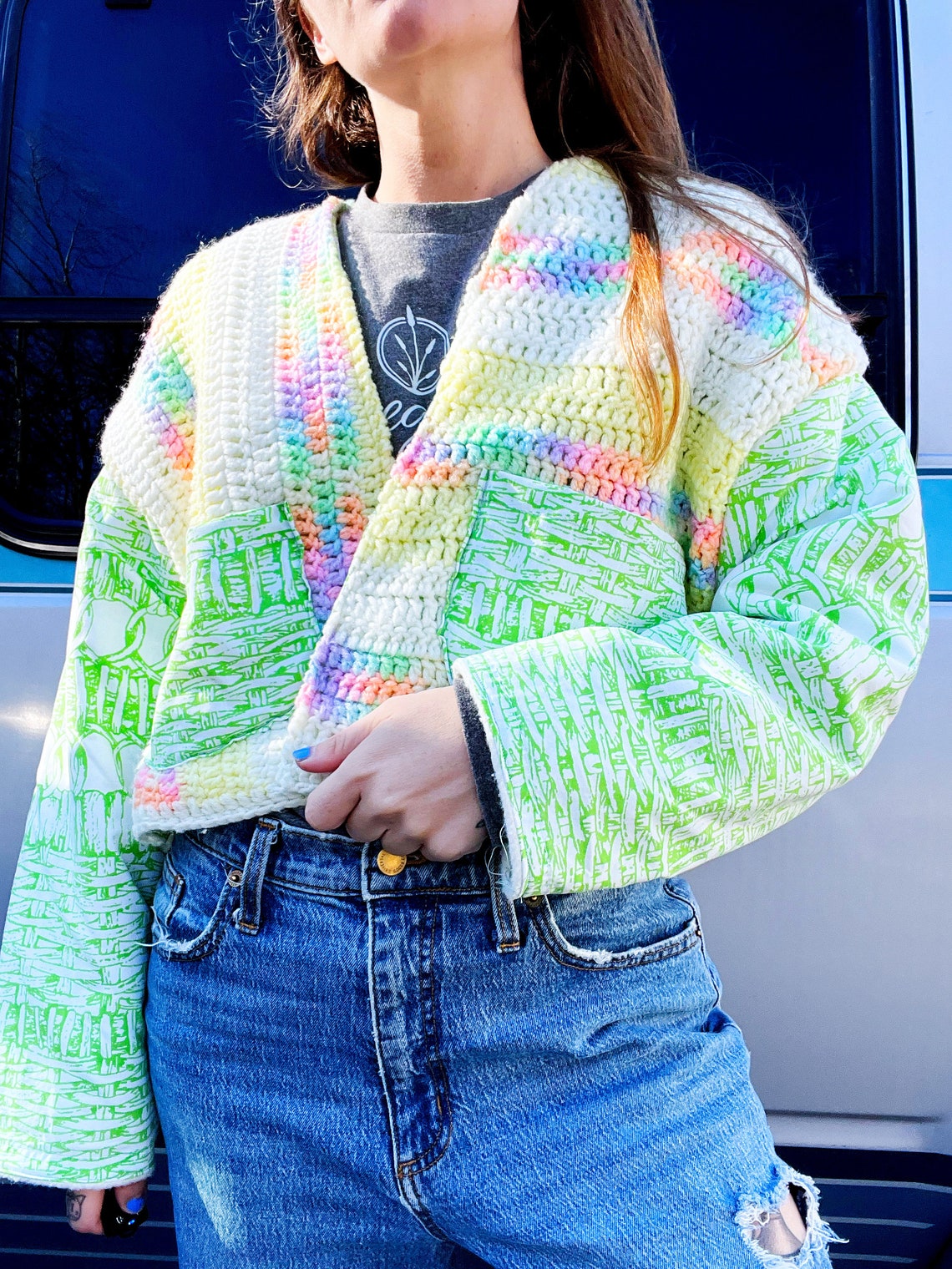 Cocoon Crop Cardigan - Etsy