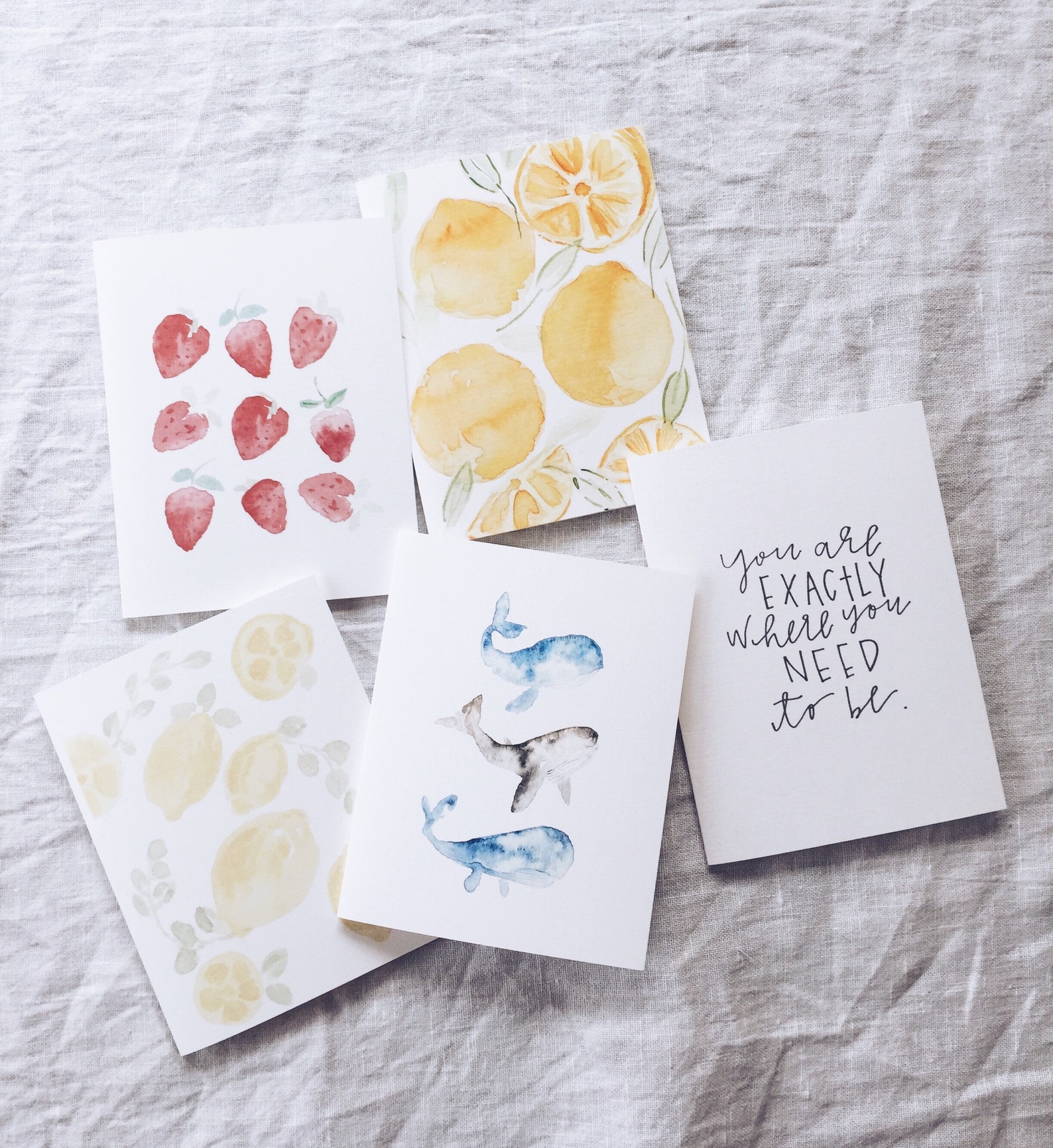 Watercolor Cards - Etsy