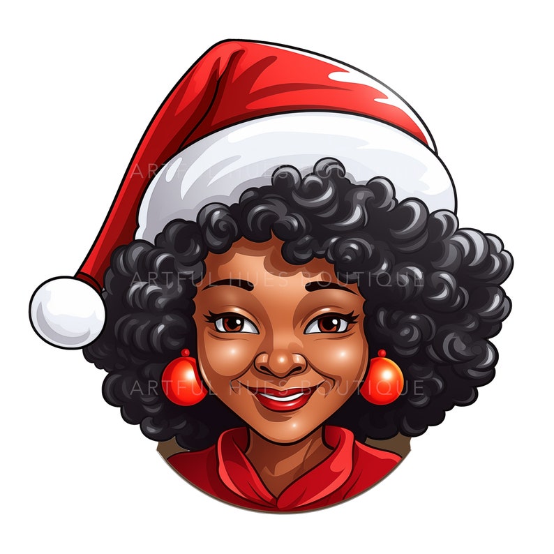 Black Mrs. Claus Christmas Sublimation Design (PNG) - Etsy