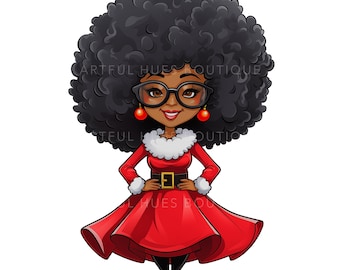Black Mrs. Claus Png, Christmas Sublimation, African American Mrs ...