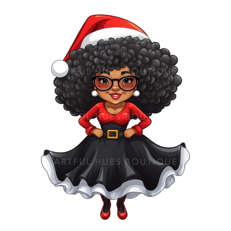 Black Mrs. Claus Png, Sublimation, African American Mrs. Claus, Melanin ...