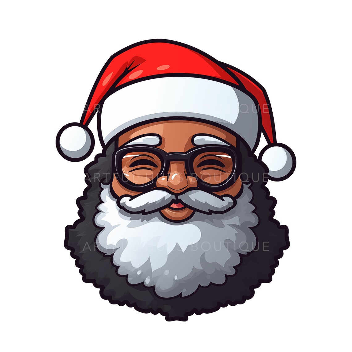 Black Santa Png, Christmas Sublimation, African American Mr. Claus ...