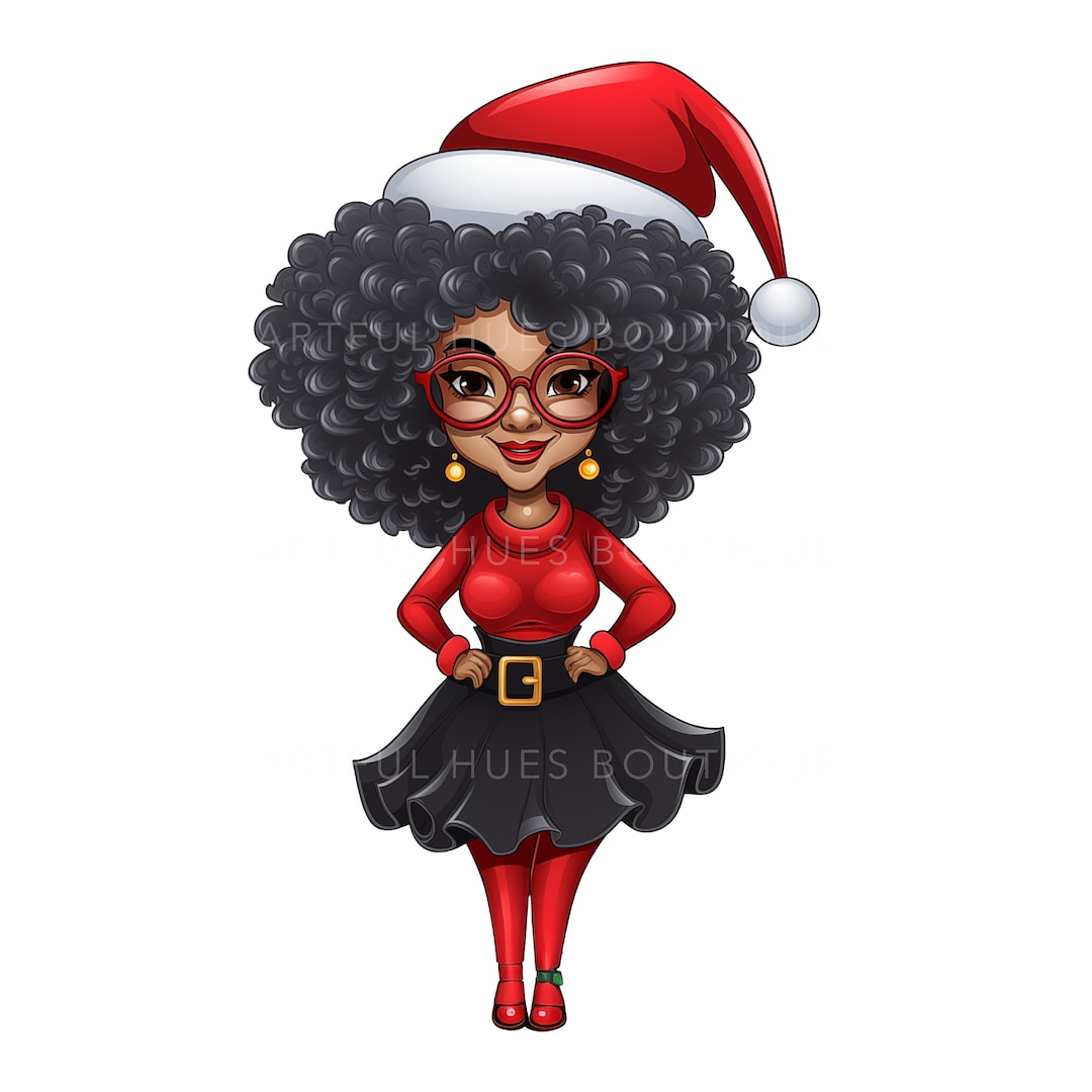 Black Mrs. Claus Png, Sublimation, African American Mrs. Claus, Melanin ...